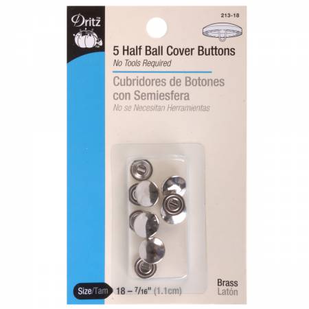 Dritz Button Cover Half Ball Size 18 - 7/16in – Stitches