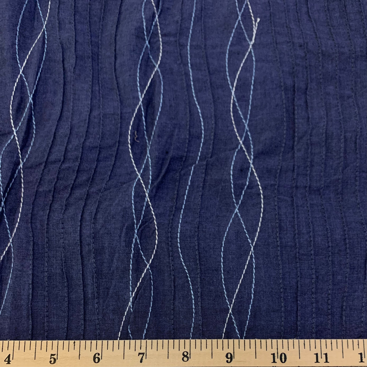 Pintuck Cotton Fabric - Blue – Stitches